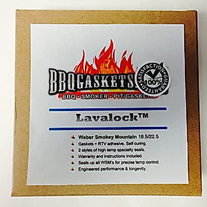 LavaLock Gasket Kit for Weber Smokey Mountain WSM 18.5 22.5 for Nomex RTV grill gasket seal