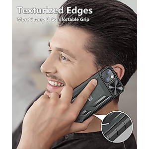 SOiOS for iPhone 13 iPhone14 Case with Stand: iPhone 13 iPhone14 Cover with Kickstand | Shockproof Military Grade Protective Cell Phone Case | TPU Durable Rugged Bumper Textured Matte Hybrid Design