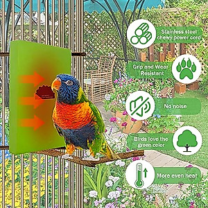2-Pack Bird Heater for Cage Bird Warmer Snuggle-Up Perch Stand for Parrots, Small Pet Birds, Mini Macaw, Conure, African Grey, Hamsters, Chinchillas and Hedgehogs, 12V 5W