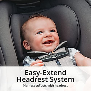 Chicco KeyFit® 35 Zip ClearTex® Infant Car Seat and Base, Rear-Facing Seat for Infants 4-35 lbs, Infant Head and Body Support, Zip-Open Privacy Shield, Compatible with Chicco Strollers | Ash/Grey