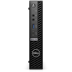 Dell Optiplex 7000 Micro Tower Desktop (2022) | Core i7-12700T - 512GB SSD Hard Drive - 16GB RAM | 12 cores @ 4.7 GHz Win 11 Pro Black (Renewed)