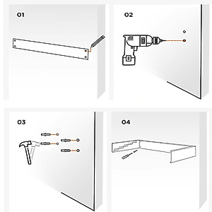 plainshe Laundry Drying Rack Collapsible, Wall Mounted, Clothes Drying Rack, 40" Wide, 16.5 Linear Ft, 5 Aluminum Rods, 60 lb Capacity, Laundry Racks for Drying Clothes with Wall Template