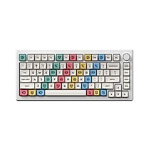 Akko Cream Keycaps Set with MDA Profile Double-Shot Keycap, 282 Keys with 4 Different Groups of Novelty Keys for ISO-UK & ANSI Layout, Compatible with Major-Sizes Mechanical Keyboards