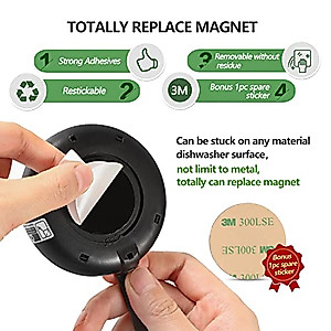 Dishwasher Clean Dirty Sign Magnet Free, Pan Design ø3.2 Clean Dirty Sign for Dishwasher with Removable Double Sided Sticker by SOOOEC