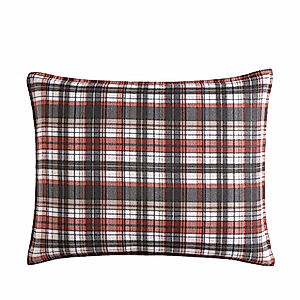 Eddie Bauer - King Comforter Set, Reversible Plaid Alt Down Bedding with Matching Shams, Home Decor for Colder Months (Astoria Red, King)