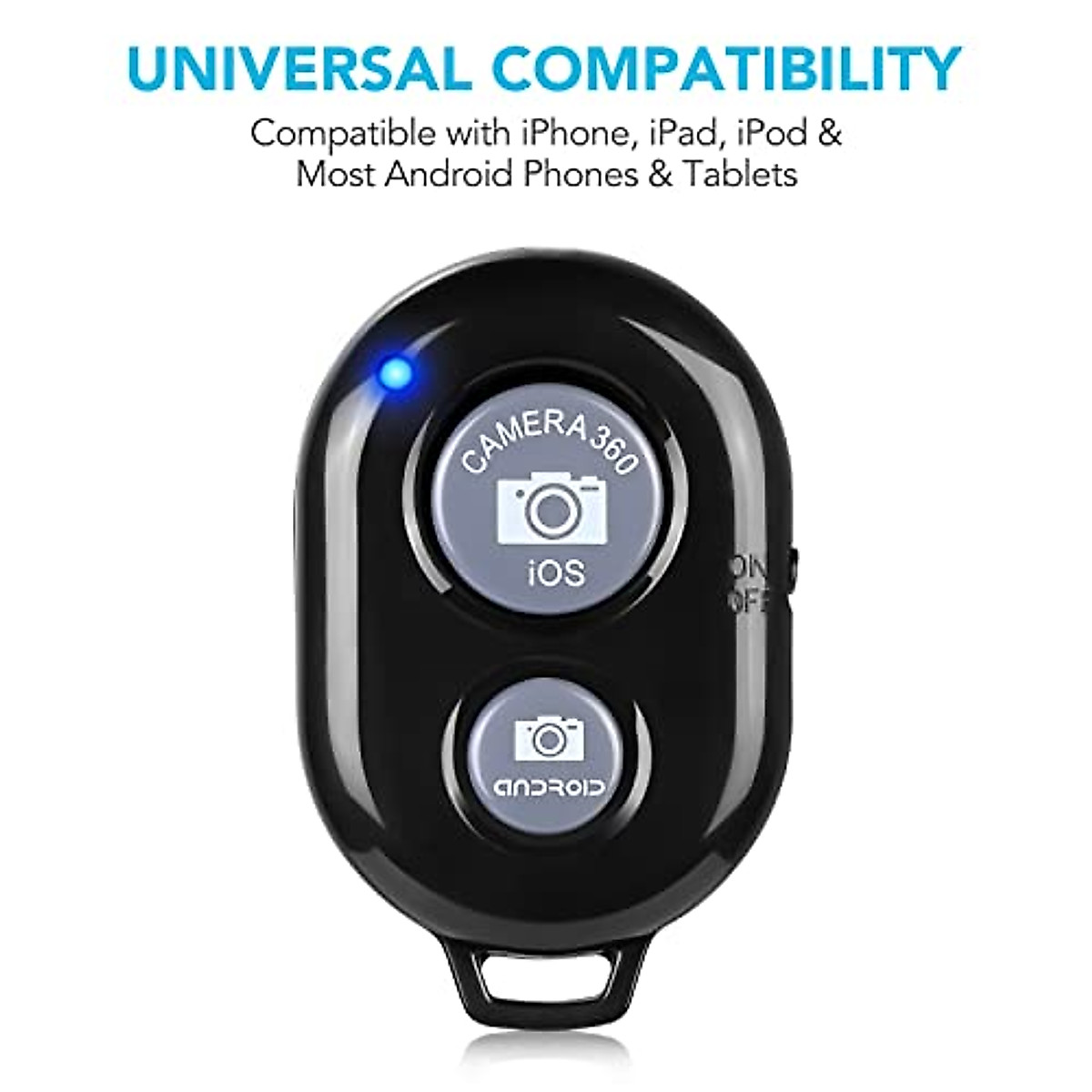 2 Pack Wireless Camera Remote Control - Wireless Remote for iPhone & Android Phones iPad iPod Tablet, Clicker for Photos & Videos - Blue&Pink