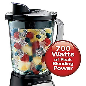 Hamilton Beach (76606ZA) Smooth Touch Electric Automatic Can Opener, Black and Chrome & 58148A Blender to Puree - Crush Ice - and Make Shakes and Smoothies - 40 Oz Glass Jar