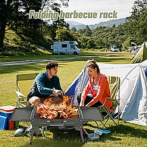 Barbecue Grill, Charcoal Grill, Portable BBQ Griddle, Compact Foldable Grill, Camping Smoker Grill, Outdoor Cooking for Travel, Barbecue Camping, Picnic, Patio, Hiking