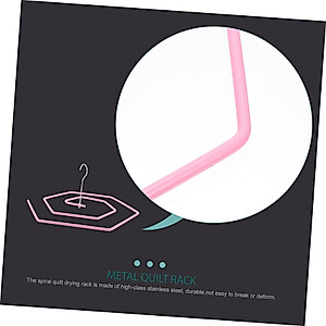 Alipis Stainless Steel Revolving Clothes Round Bed Sheets Round Blanket Indoor Clothes Drying Rack Clothes Drying Rack Folding Indoor Laundry Racks for Drying Clothes Clothesline Outdoor