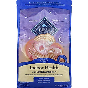 Blue Buffalo Indoor Health Dry Cat Food, Chicken & Brown Rice, 5 Lb