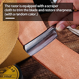 Gold Dollar Retro Shaving For Men Acrylic Handle Straight Razor Barber Shaving Ready Without Stabilizer Scraper Cloth Kit