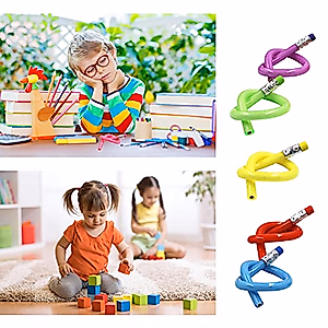 36 PCS Flexible Bendy Pencils,Colorful Soft Pencils with Erasers,Magic Bendable Pencils for Kids Gifts and Reward