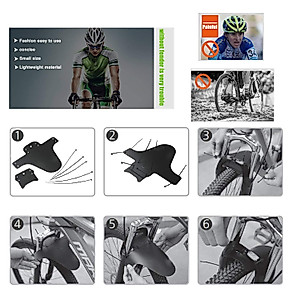 TEKCAM 2 Pairs Bike Fender MTB Mudguard Universal Front and Rear Bicycle Fenders