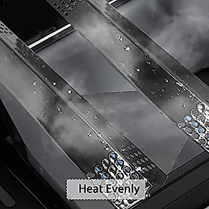 Hongso 16 7/16" Heat Shield Plates Fit for Charbroil 463241013, 463241313, 463241314 Grill Replacement Parts, Master Chef and Coleman Gas Grills,2 Pack Porcelain Steel Heat Tent, Burner Cover, PPG321