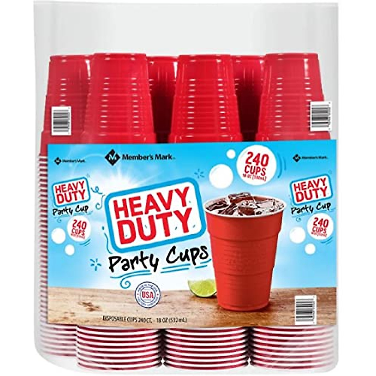 Member's Mark Heavy-Duty Red Cups (18 oz, 240 ct.)