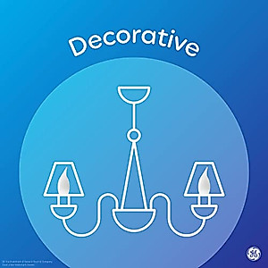 GE Relax LED Light Bulbs, 60W, Soft White Candle Lights, Decorative Bulbs, Medium Base (8 Pack)