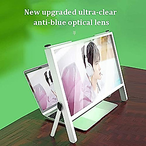 YXCKG Screen Magnifier Amplifier 2021 Newest Version, 3D 21 Inch Screen Magnifier for Laptop, Magnifying Glass for Reading, 3X Magnifier/Magnifying Sheet Fresnel Lens (Color : White)