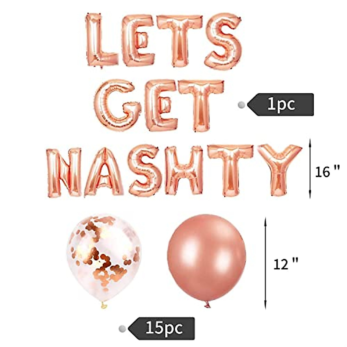 JeVenis Rose Gold Lets Get Nashty Balloons Nashville Bachelorette Party Decor Nash Bash Bachelorette Party Decorations Lets Get Nashty Sign Nashville Party Supply
