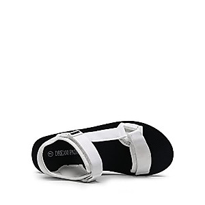 DREAM PAIRS White Sandals Women, Comfortable Walking Sandals with Arch Support, Athletic Hiking Sandals Outdoor, Soft Waterproof Sandals Beach Poolside Travel, White, Size 11, Sdsa2309W