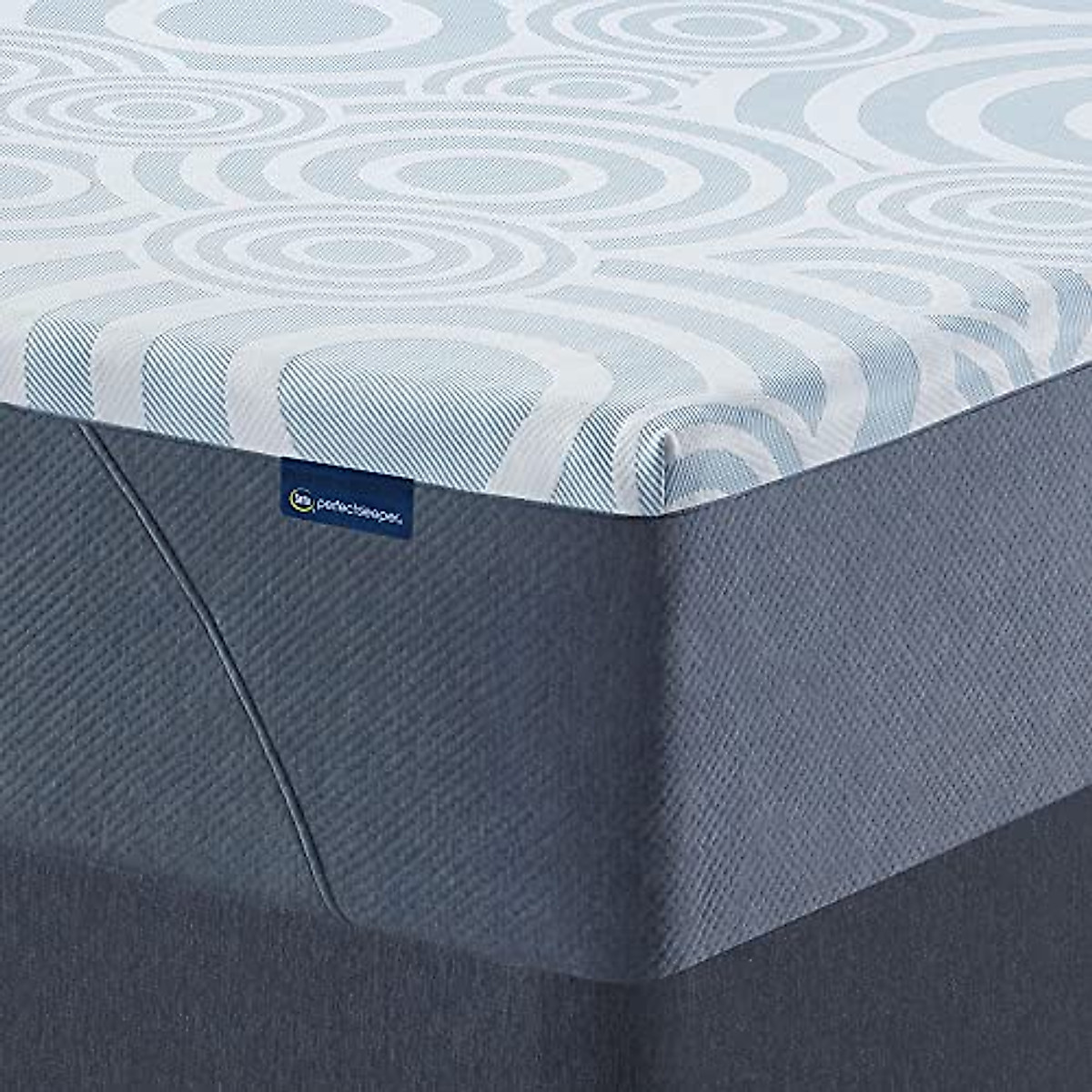 Serta Perfect Sleeper 12 Inch Cal King Gel Memory Foam Mattress, Medium, USA Built, 100-Night Trial, CertiPUR-US Certified - Splendid Slumber, White and Dark Blue