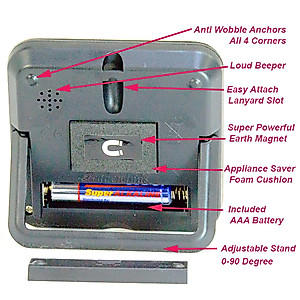 Elegant Digital Kitchen Timers 2 Pack Bundle Featuring Stainless Steel Models eT-23 and Model eT-27, Auto Shutoff Auto Memory