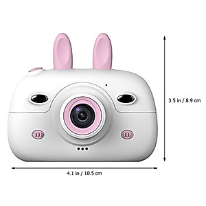 SOLUSTRE Girl Toys Rabbit Shaped Kid Camera 1080P Children Digital Camera 2.4 inch Screen Dual Lens Video Recorder Gift for Kids Kids Toys