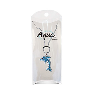 Puzzled Silver Dolphin Necklace - Charming Blue Pendant Necklace With Sparkling Rhinestone Crystals, Cute Dolphin Jewelry for Women, Elegant Ocean Charm Necklace Gift for Any Occasions - 18 Inches