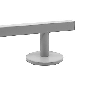 Teak Tuning Straight, Square Fingerboard Rail, 10" - Custom Designed Premium Solid Steel, Matte Powder Coated Finish in Cobalt Blue - Superior Non-Slip Foam Feet