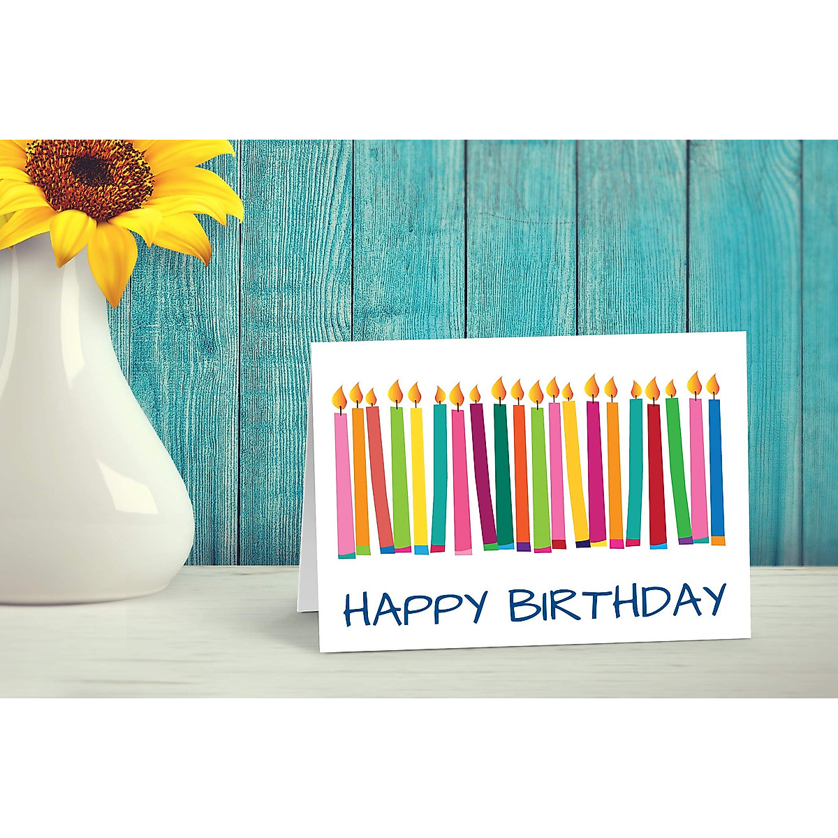 Stonehouse Collection 48 Birthday Card Assorted Pack - USA Made - 16 Unique Assorted Designs Blank Cards - Bulk Boxed Set (48 Card)