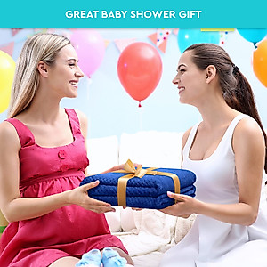 Baby Blanket for Girls and Boys - 30”x40” Navy Blue - Toddler Blankets - Kids Throw - Newborn Blankets - Soft Lightweight Fleece for Bed, Crib, Stroller