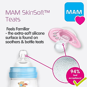 MAM 270ml Baby Bottle (Blue, Pack of 2)