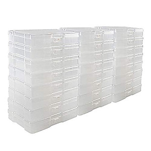 novelinks Photo Case 4" x 6" Photo Storage Boxes - Photo Organizer Cases Photo Keeper Picture Storage Containers Box for Photos - 24 PACK (Clear)