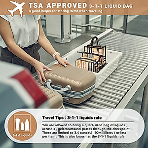 kancehinage Nail Polish Organizer Bag, Double Layer Large Nail Polish Organizers Case Portable Carrying Bag 3