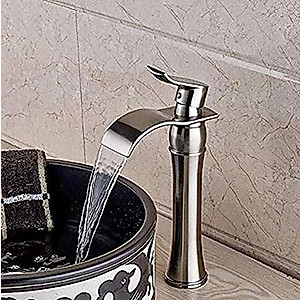 ShiSyan Y-LKUN Chrome Brass Faucetbasin Mixer Tap Lavatory Faucets Tall Body Brushed Nickel