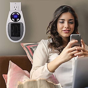 Wall Space Heater 350W&450W Remote Portable Electric Heater with Programmable Adjustable Thermostat, Overheat Protection, Precise LED Display, CSA Certification Safe Heater for Office Dorm Room