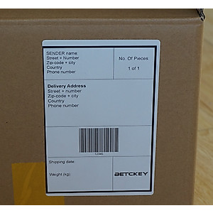 BETCKEY - 4" x 6" (102 mm x 152 mm) Shipping Labels Compatible with Zebra & Rollo Label Printer(not for dymo 4XL), Premium Adhesive & Perforated [10 Rolls, 2500 Labels]