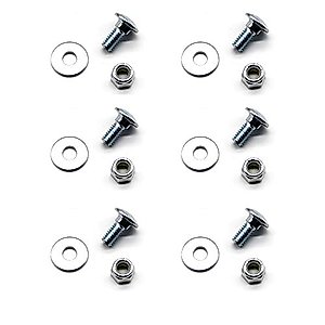 Pro-Parts 6PK 710-0451 712-04063 Replacement Stainless Steel Skid Shoe Bolts Carriage Bolts Nuts and Washers Kit for MTD Cub Cadet Snow Blower (5/16-18) 3/4" 784-5580