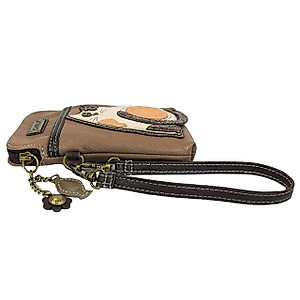 Chala Cat Cellphone Crossbody Handbag - Convertable Strap, Cat Lovers Gift (Brown)