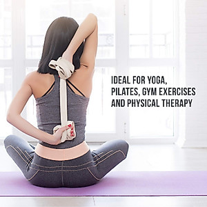 5 Pack Yoga Exercise Adjustable Straps 8Ft | BONUS eBook | with Durable D-Ring For Pilates & Gym Workouts | Hold Poses, Stretch, Improve Flexibility & Maintain Balance