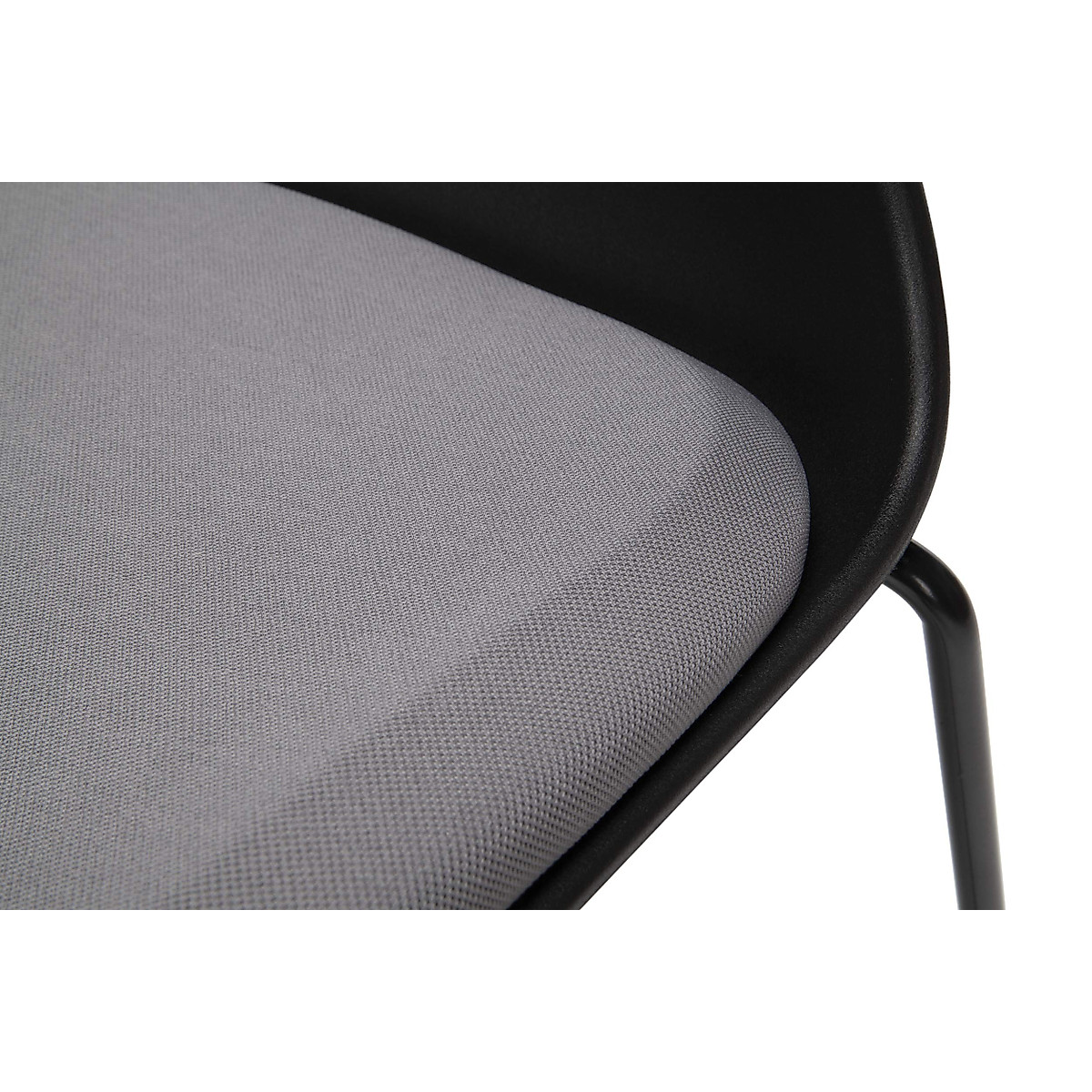 HON Basyx Contempo Guest Chair, Sled Base, 2 Pack, Black/Charcoal