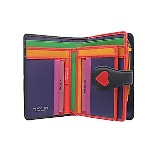 Visconti Love Collection Crush Leather Purse RFID LV4 Black