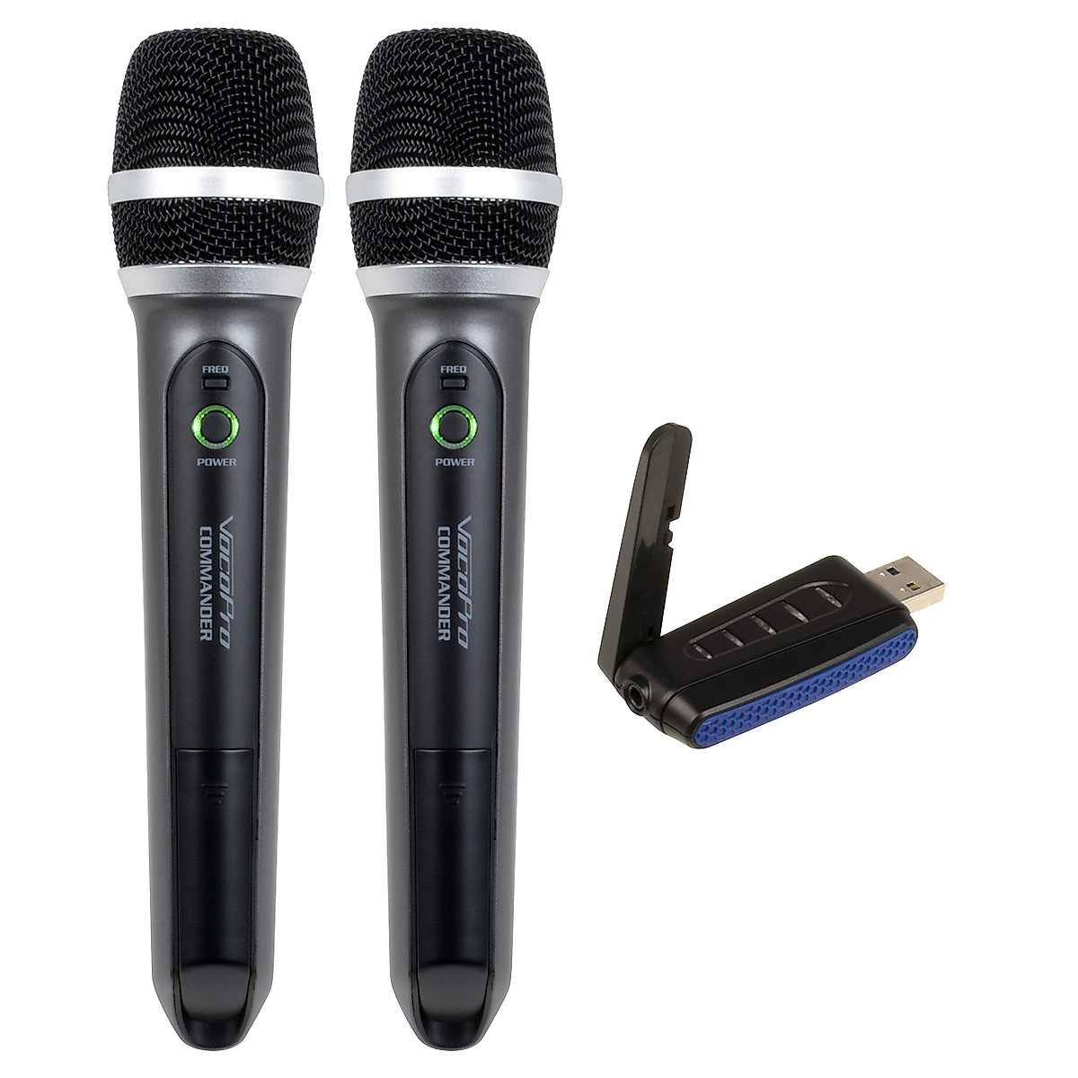 VocoPro Wireless Microphone System, Commander-USB-Handheld 1 (Commander-USB-Handheld 1),Black