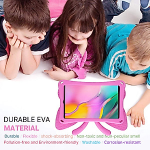 Simicoo Samsung Galaxy Tab A 8.4 Kids case Cute Butterfly Case with Stand for Kids Light Weight EVA Rugged Shockproof Heavy Duty Kids Friendly Full Cover for Samsung Tab A 8.4 2021 2020 (Rose)