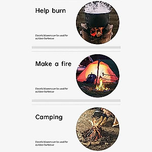 OUSFANAM 24V 1.5A 97x97x33mm Small Portable High-volume Turbo Blower For Outdoor Barbecue Fire Bellow Camping Bbq Barbecue Air Blower Electric