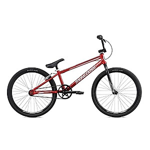 Mongoose Title Pro BMX Race Bike with 24-Inch Wheels in Red for Beginner or Returning Riders, Featuring Lightweight Tectonic T1 Aluminum Frame and Internal Cable Routing