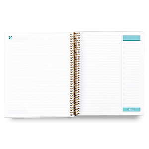 Erin Condren 7" X 9" Spiral Bound Productivity Notebook - Watercolor Blooms, 160 Lined Page & To Do List Organizer Notebook, 80Lb Thick Mohawk Paper, Stickers Included