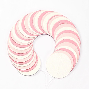 Light-Pink White Girls-Birthday Party-Decoration Garland - 52ft Baby Bridal Shower Blush Streamers Backdrop,Graduation 18th 30th 21st Adults Bachelorette Pool Supplies Banner Decor Lasting Surprise