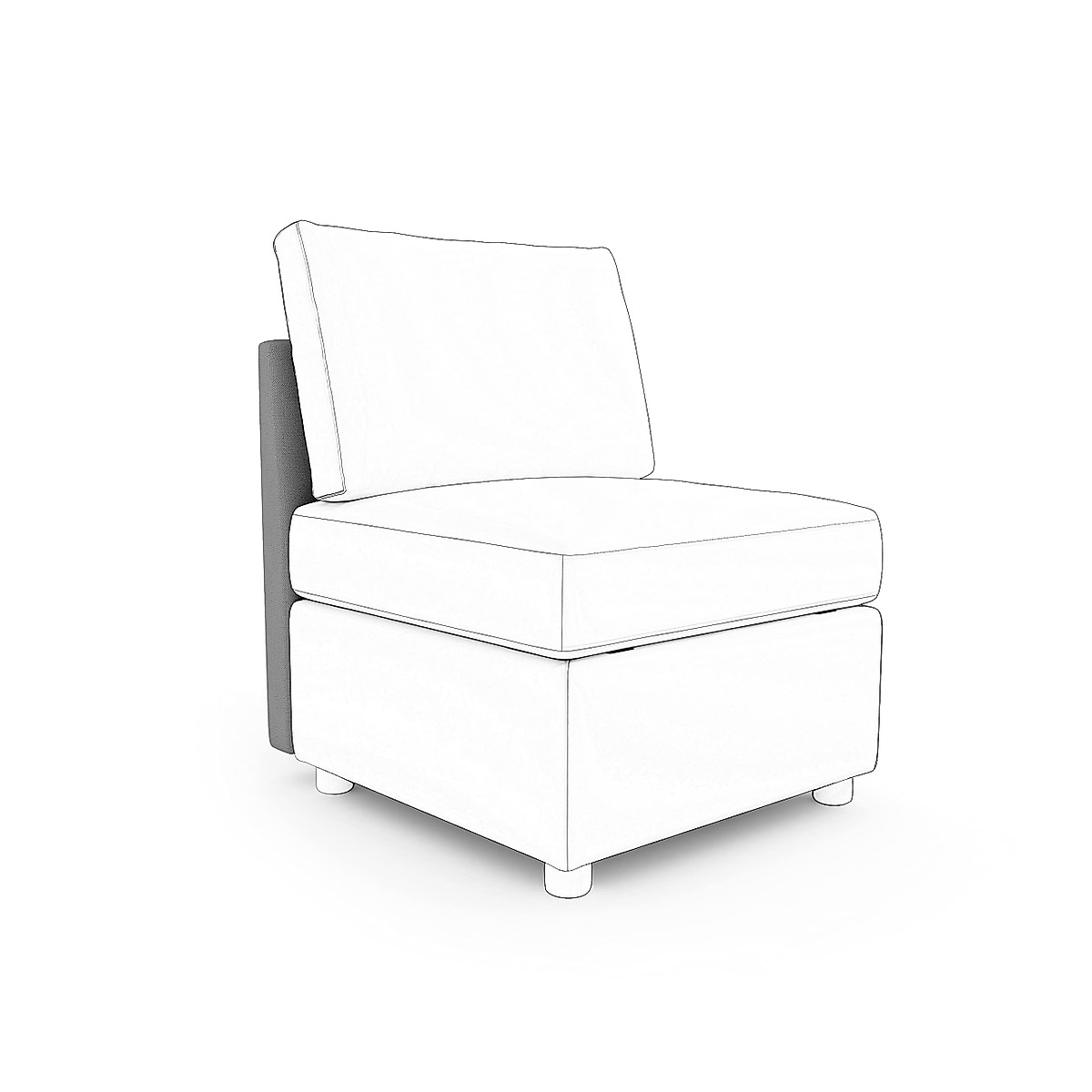 LINSY HOME Modular Sectional Sofa with Storage, Washable Sectional Couch, Covers Changeable, Sofa Backrest to Extend Your Sofa, Grey