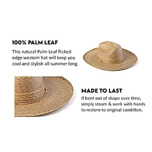 Lack of Color Women's Western Desert Palma Straw Hat (Natural, Large/X-Large)