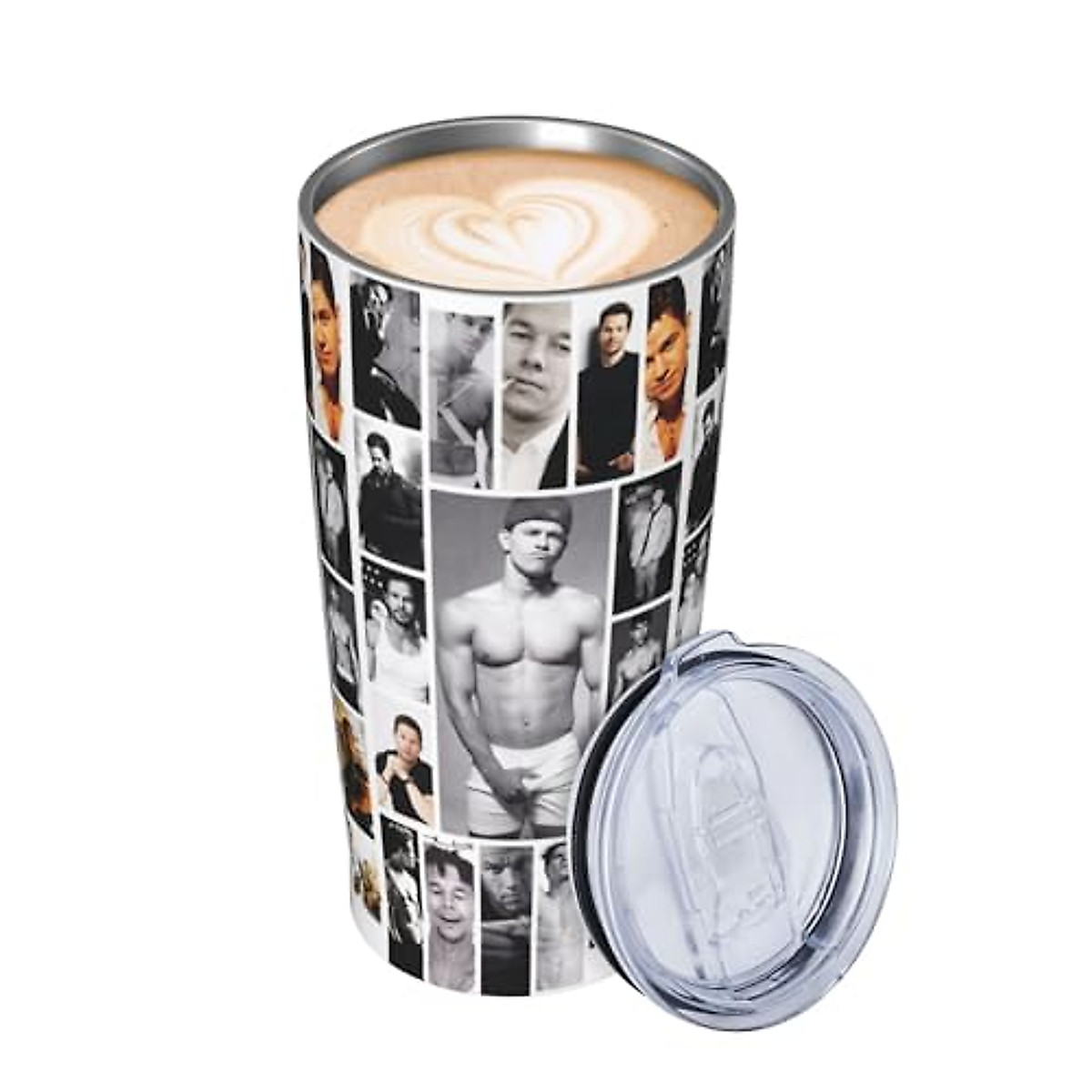 OAEWRE Mark Actors Wahlberg Stainless Steel Mug Insulated Tumbler Coffee Mugs with Lids and Straw Double Wall Vacuum Cup 20oz